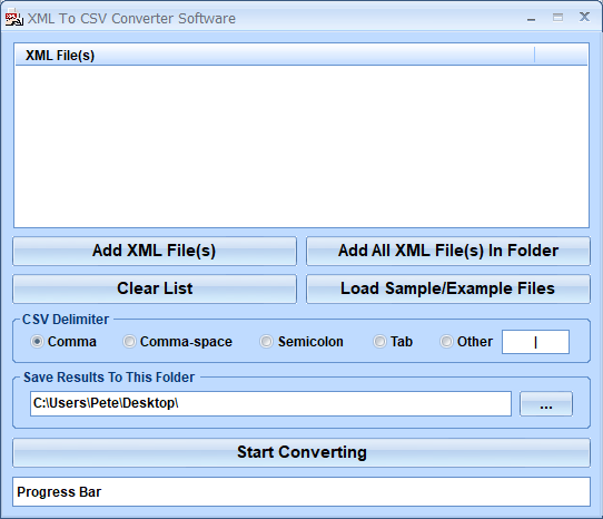 XML To CSV Converter Software