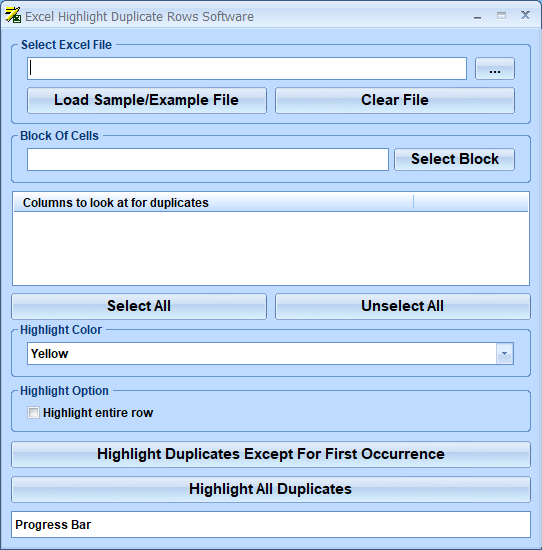 Excel Highlight Duplicate Rows Software