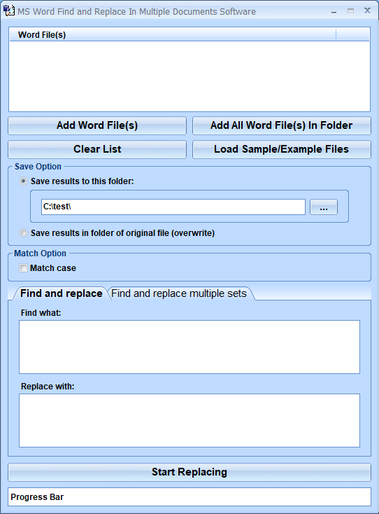 MS Word Find And Replace In Multiple Documents Software